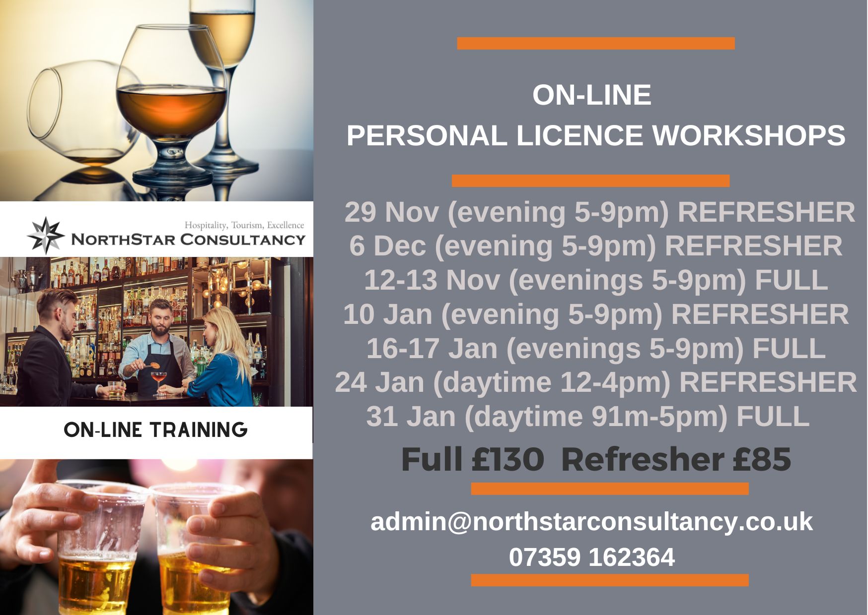 Personal License – NorthStar Consultancy – Hospitality Training and Advice